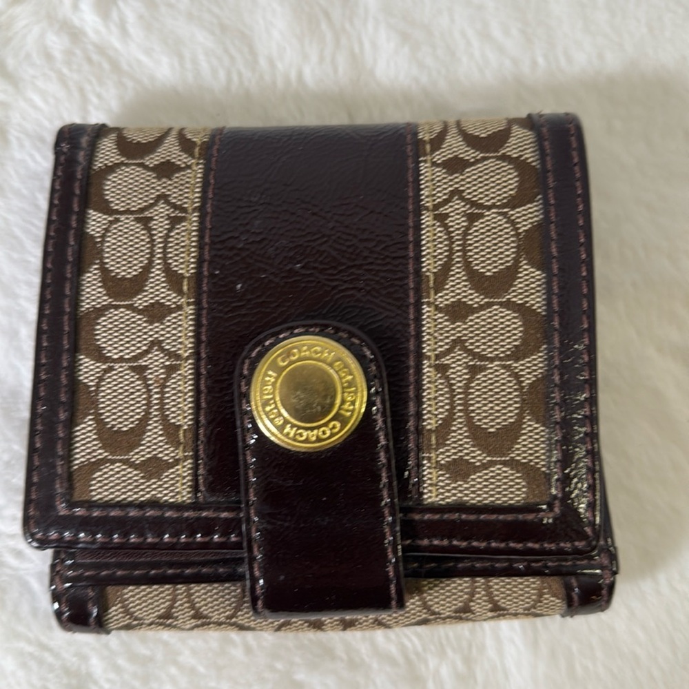 Coach Monogram Canvas Patent Leather - Gem